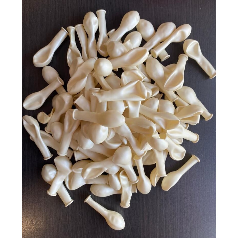 Set 100 baloane latex alb sidef / metalizat 13 cm - eMAG.ro