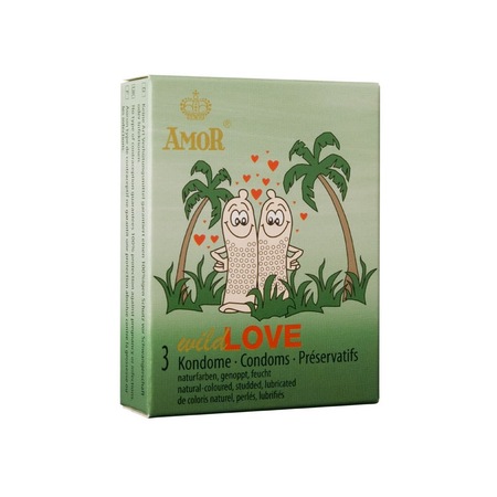 Prezervative cu puncte AMOR Wild Love 3 buc - eMAG.ro
