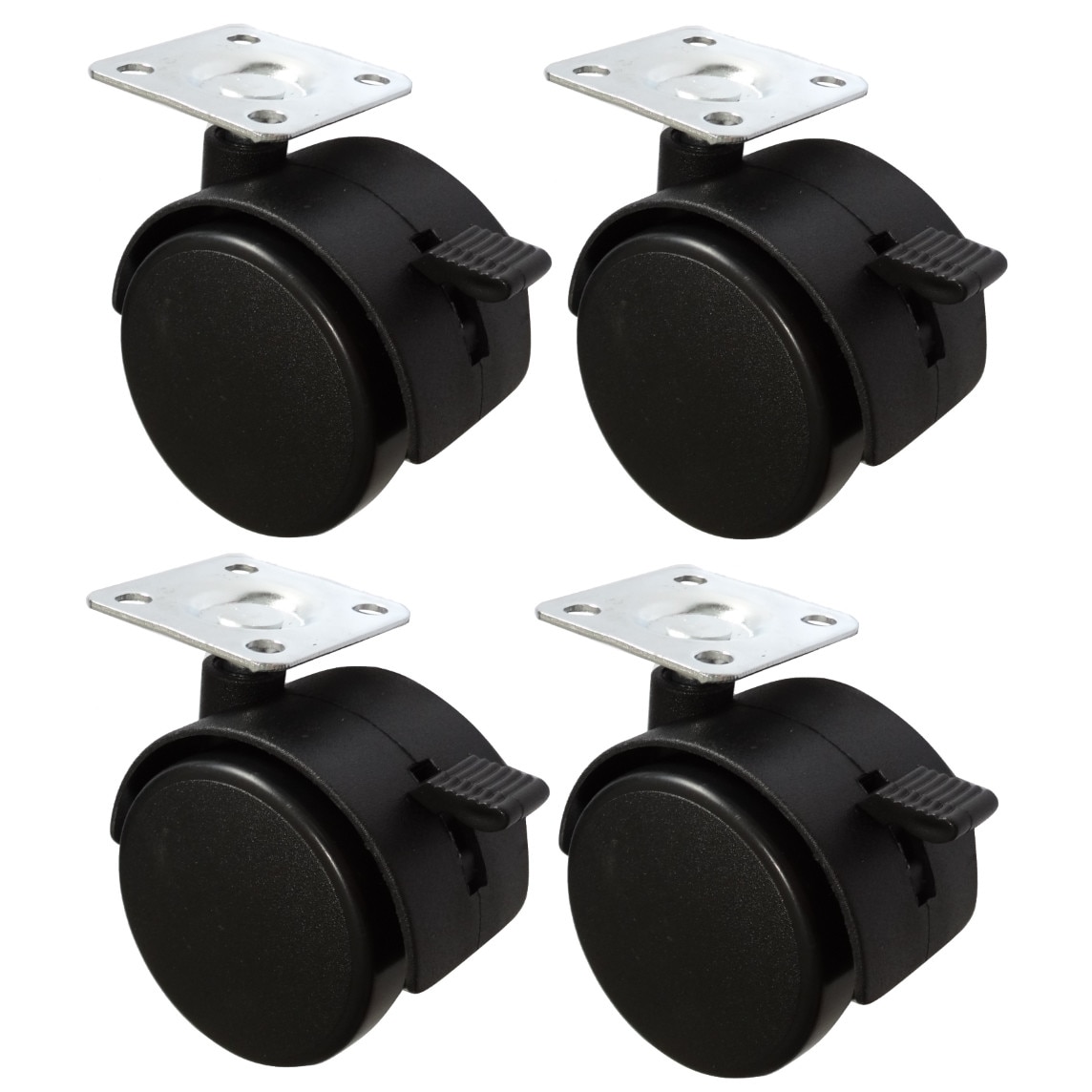 Set de 4 roti de mobilier AERZETIX, cu mecanism rotativ, cu frana, cu ...