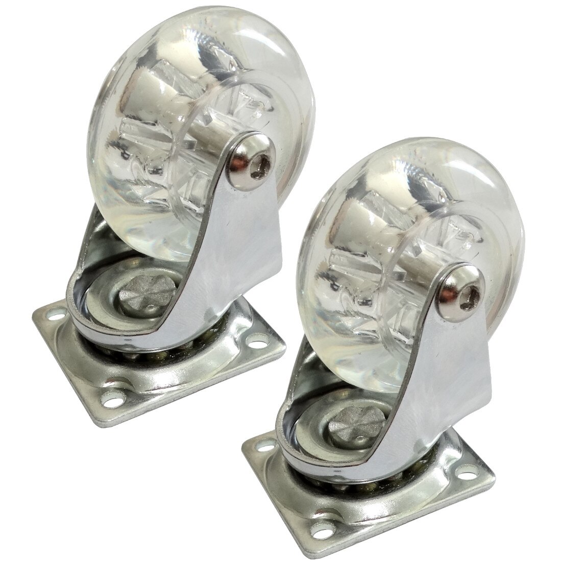 Set de 2 roti de mobilier AERZETIX, cu mecanism rotativ, cu placa de ...