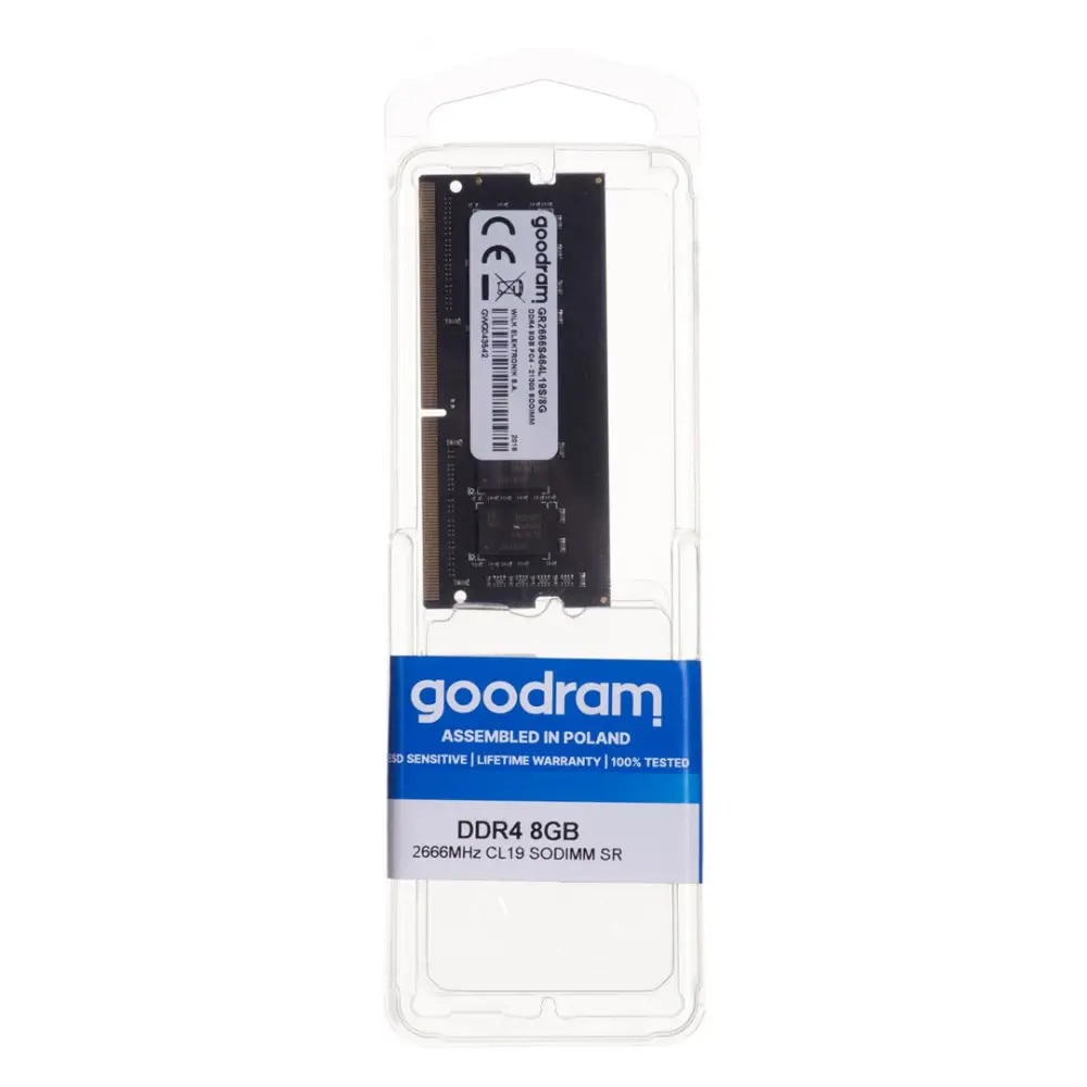 Memorie RAM notebook Goodram, SODIMM, DDR4, 8GB, CL19, 2666MHz - eMAG.ro