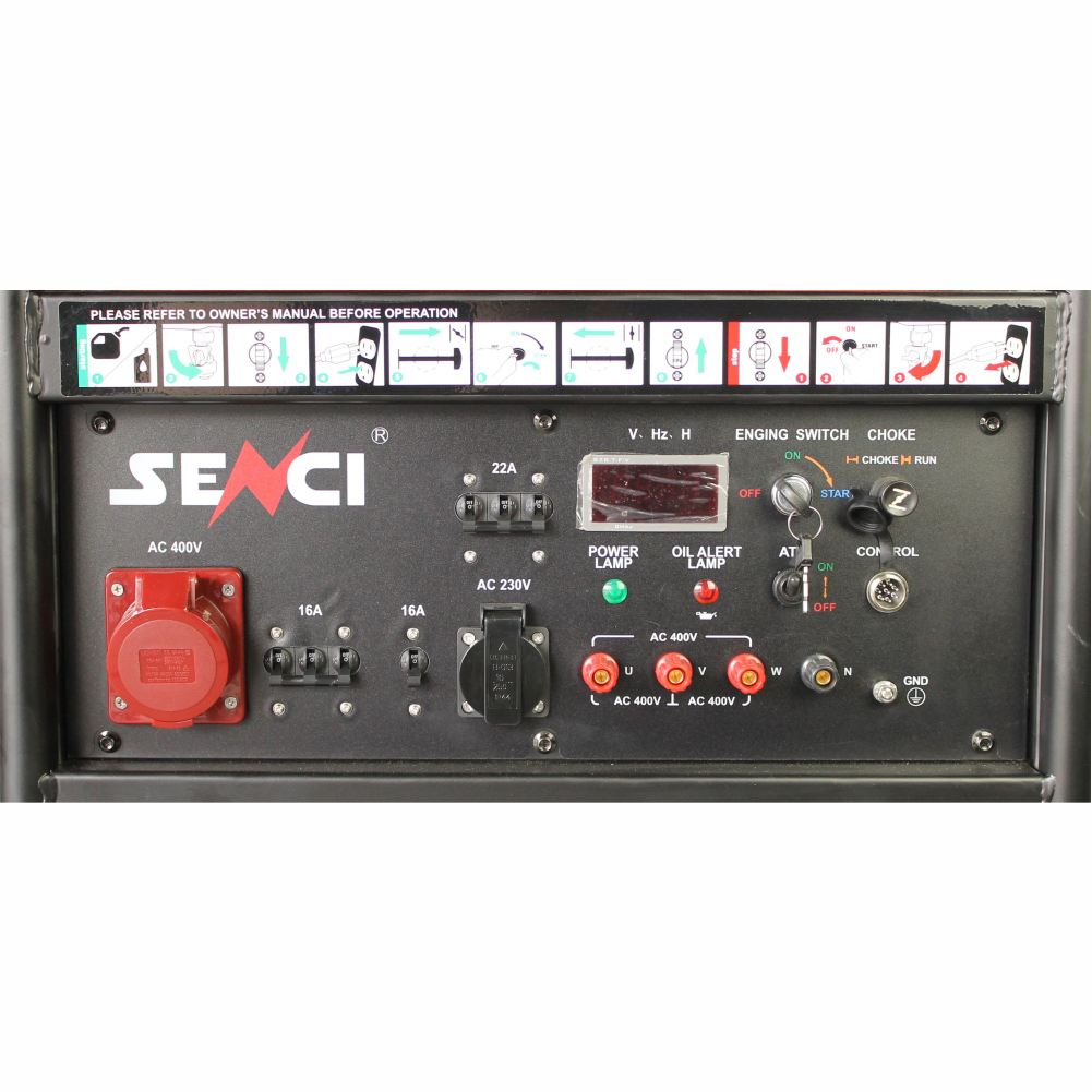 Generator curent electric Senci SC15000TE EVO-ATS, 21 CP, 13.000 W putere maxima, 400 V ...