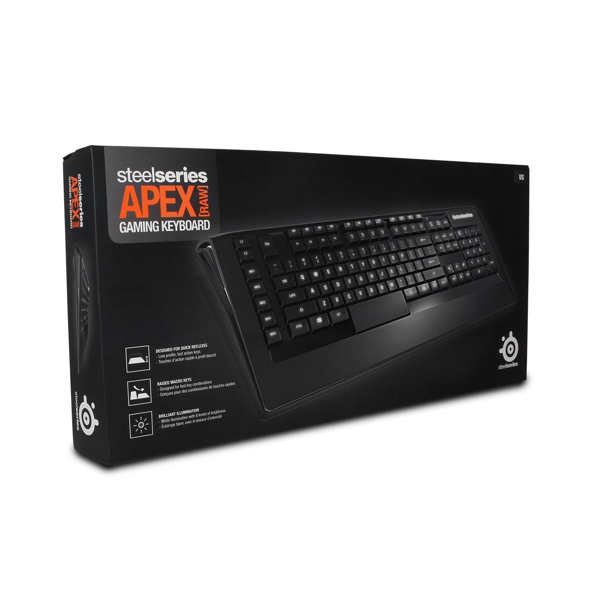 Клавиатура SteelSeries APEX 300, Осветена, USB, Черна - eMAG.bg