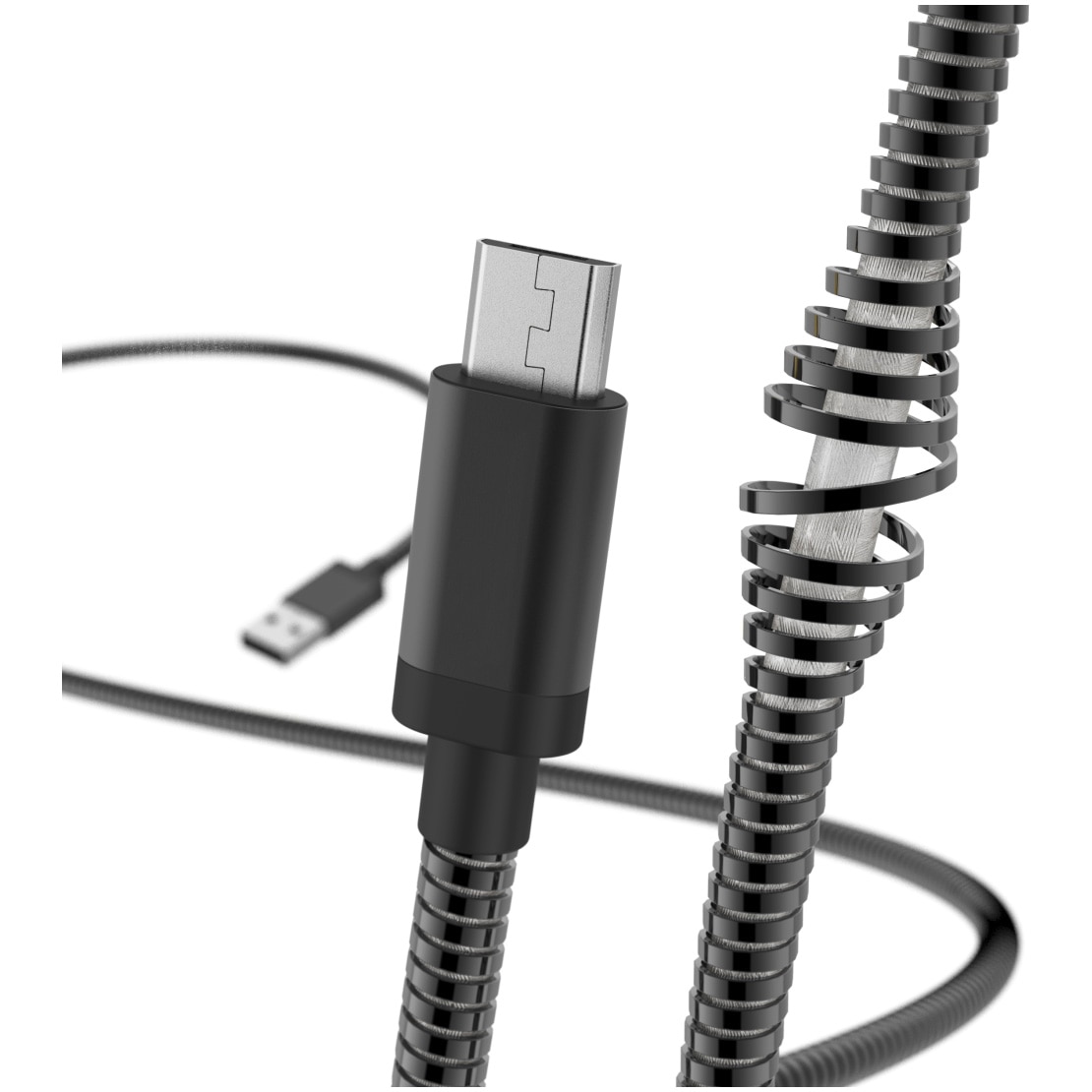 Cablu de date Hama, metal, 1.5m, Negru - eMAG.ro