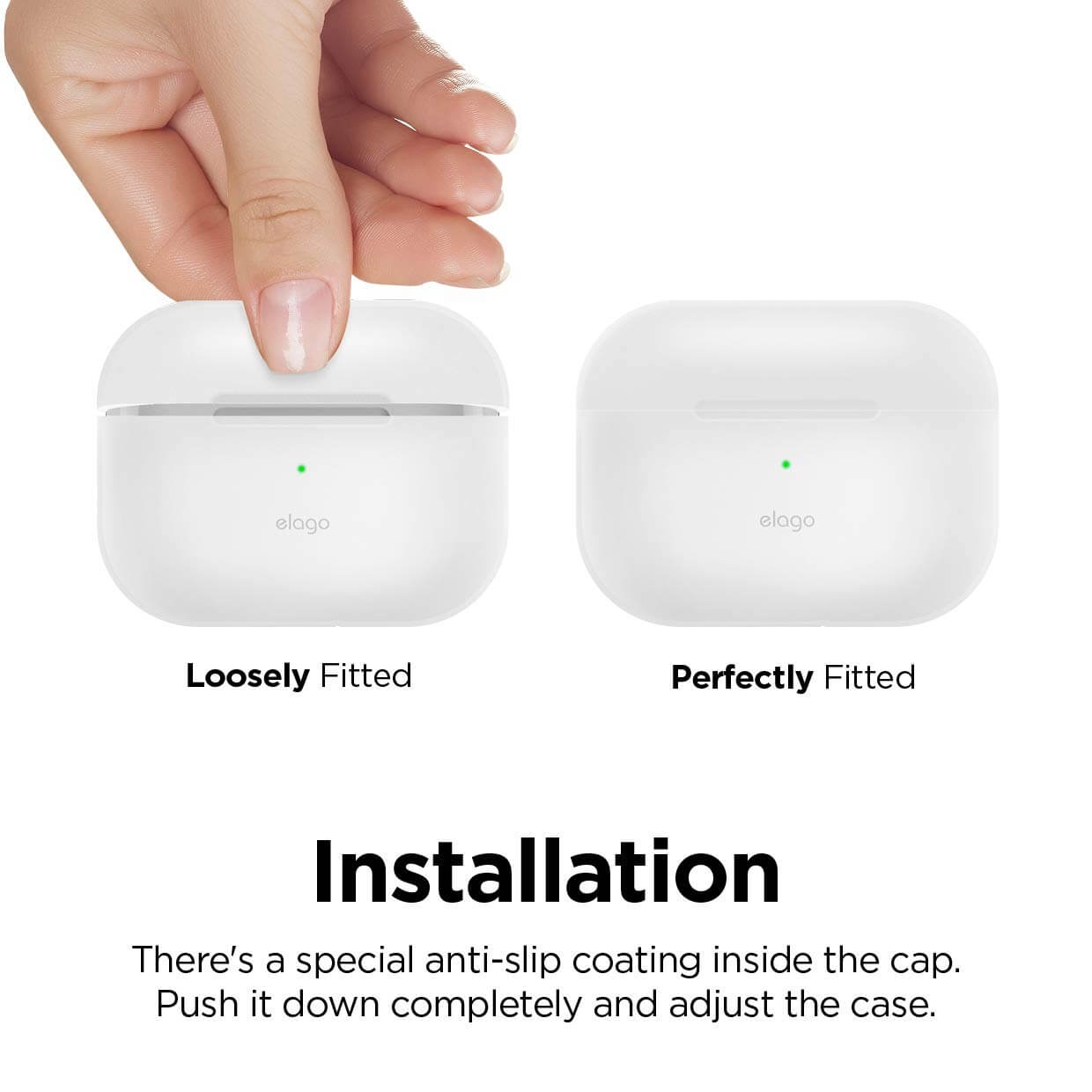 Elago Airpods Slim Basic Silicone Case - тънък силиконов калъф за Apple ...