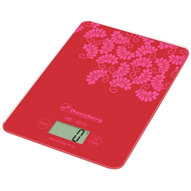 Cantar Electronic Hausberg HB 6011 pentru bucatarie Rosu - eMAG.ro