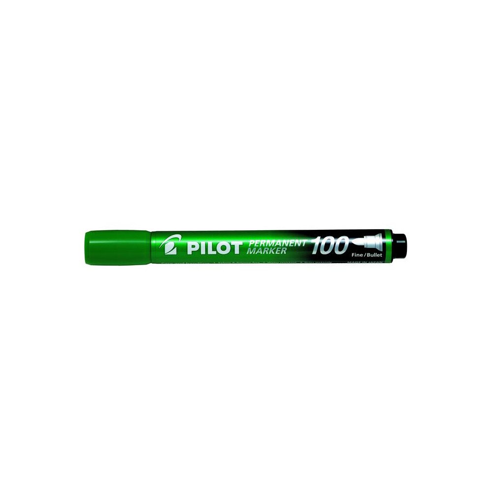 Marker cu alcool, 1 mm, conic, PILOT "Permanent Marker 100", Verde ...