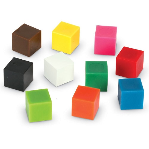 Set Learning Resources Cuburi Multicolore 1cm - eMAG.ro