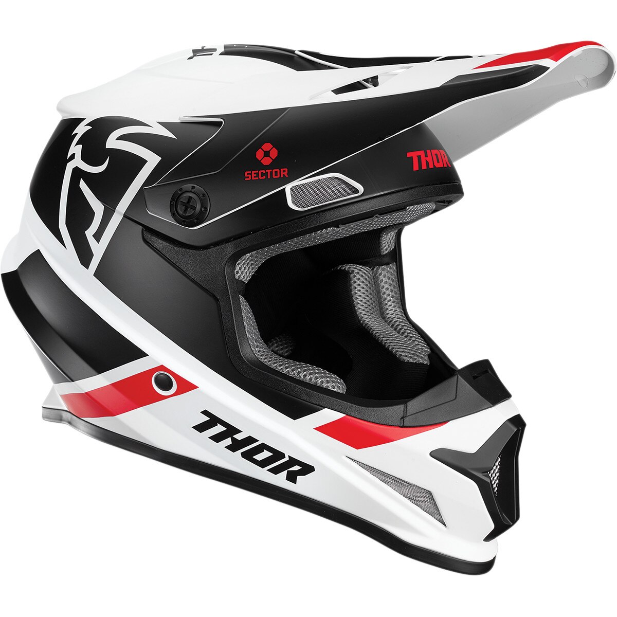 Casca Atv/Cross Thor Sector Split alb/negru XL - eMAG.ro