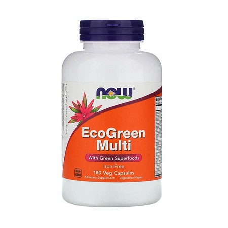 EcoGreen Multi, Iron-Free, Now Foods, 180 capsule - eMAG.ro