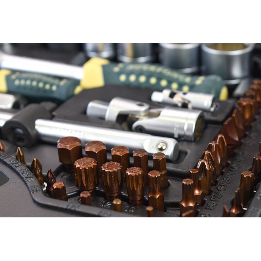 Гедоре комплект ROCK FORCE 4941-5, 94 + 6 части Cr-V & Cr-Mo, 1/4" и 1/2" - eMAG.bg