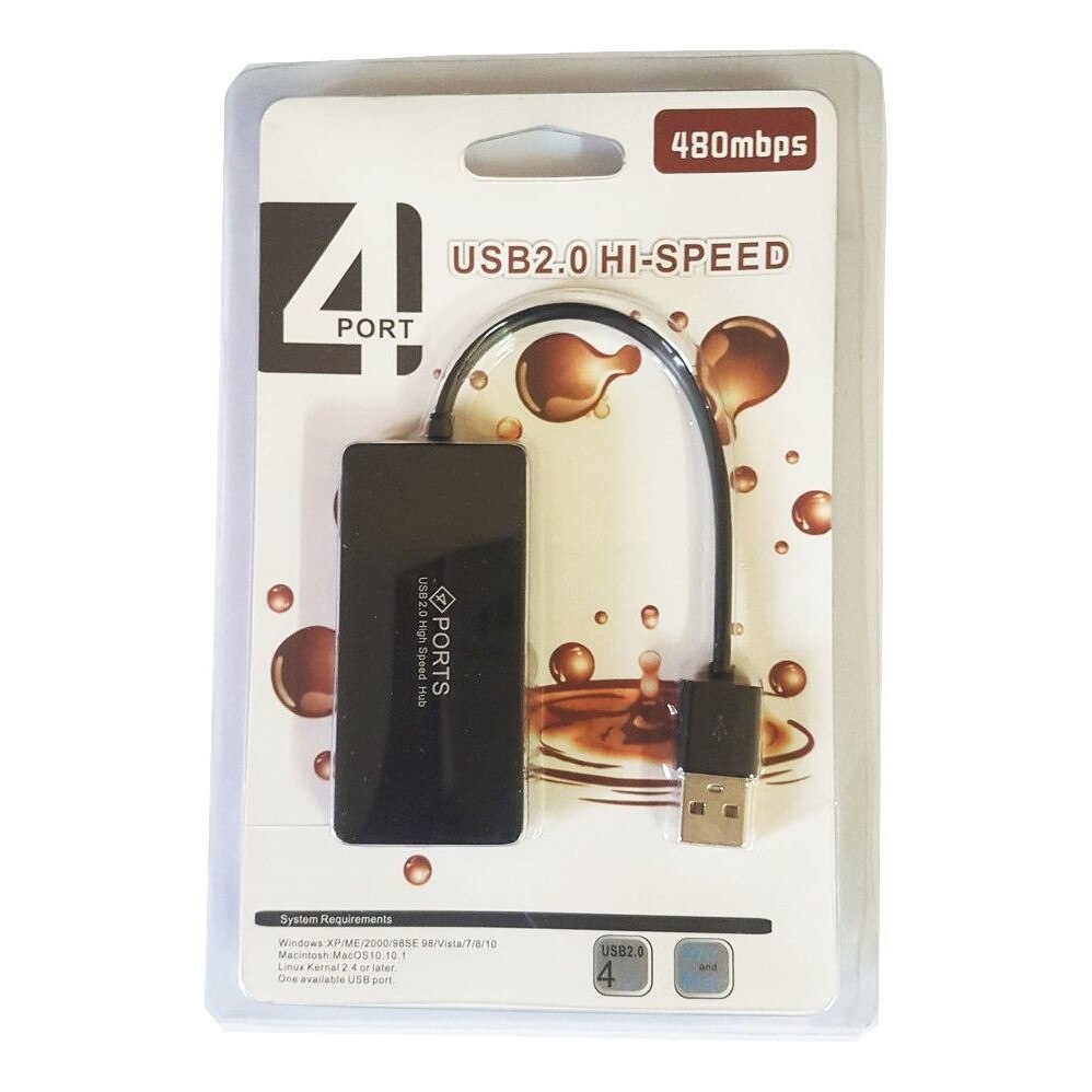 USB хъб ITech-maLL 4 порта USB 2.0 с кабел - eMAG.bg