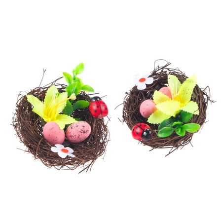 Set cosulete de Paste cu flori si oua colorate, Dragmari Luxury Decor ...