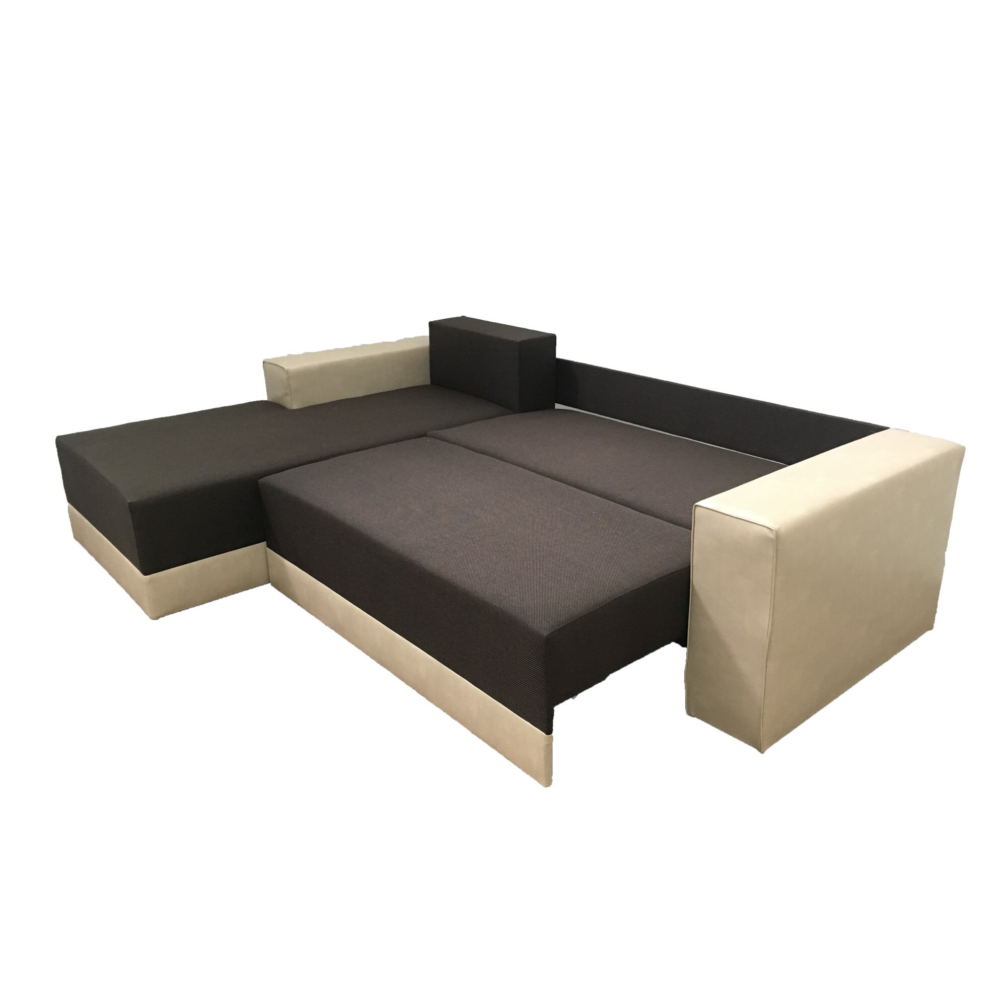 Coltar extensibil Aida, MobAmbient, Negru cu Crem, material textil, 140 ...