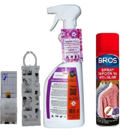 Pachet protectie anti molii - capcana molii, insecticid Aquasektum ...