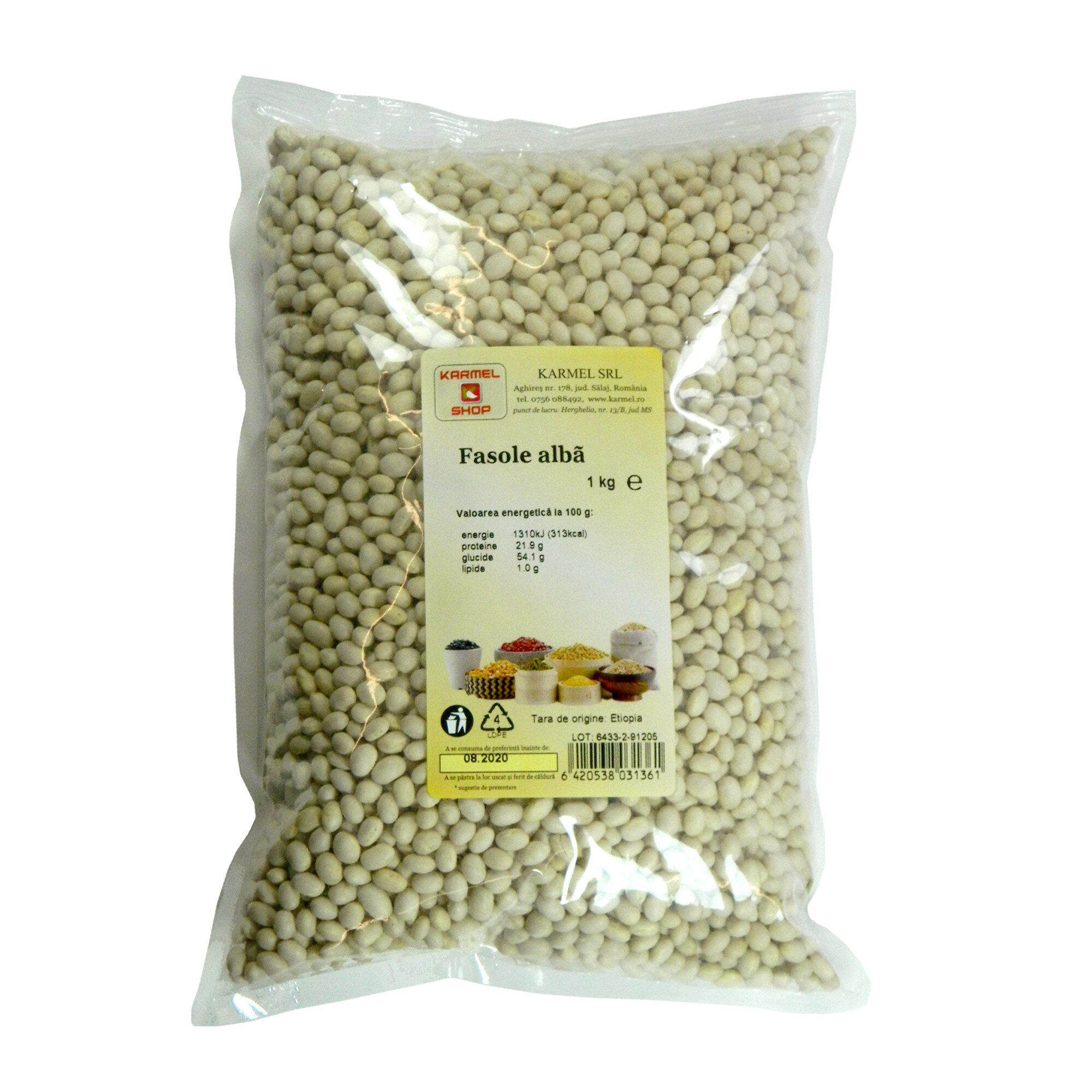 Fasole alba, Karmel Shop, 1 Kg - eMAG.ro