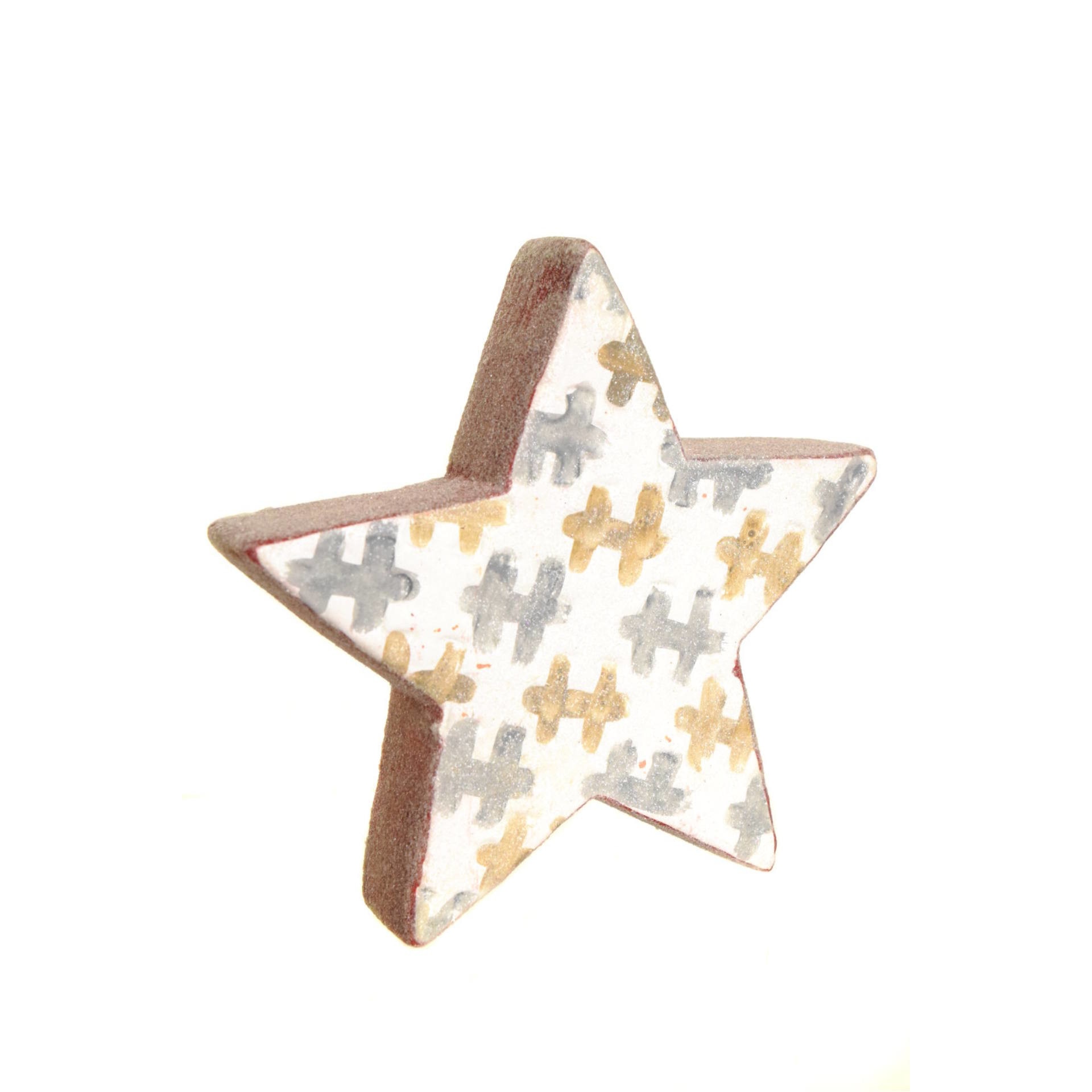 Figura stea cu sclipici - 16 cm - eMAG.ro