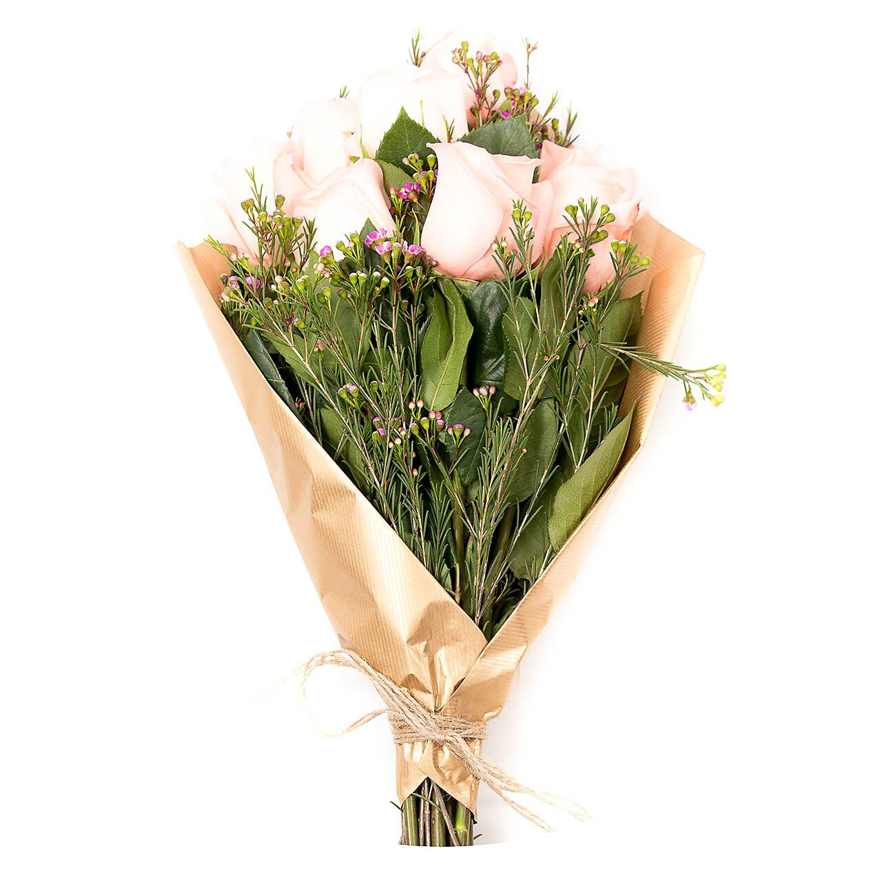 Buchet 7 trandafiri roz pal - eMAG.ro