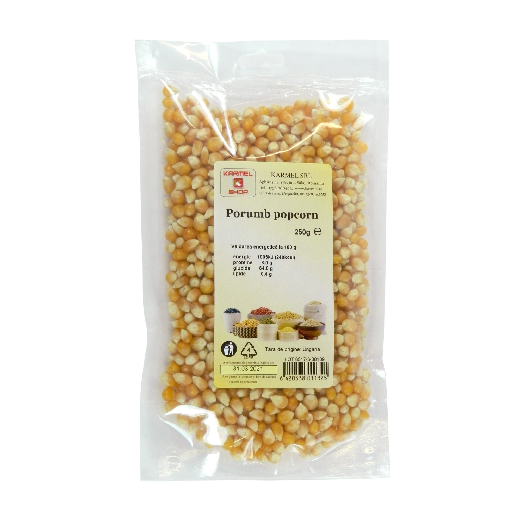 Porumb popcorn, Karmel Shop, 0.25 Kg - eMAG.ro