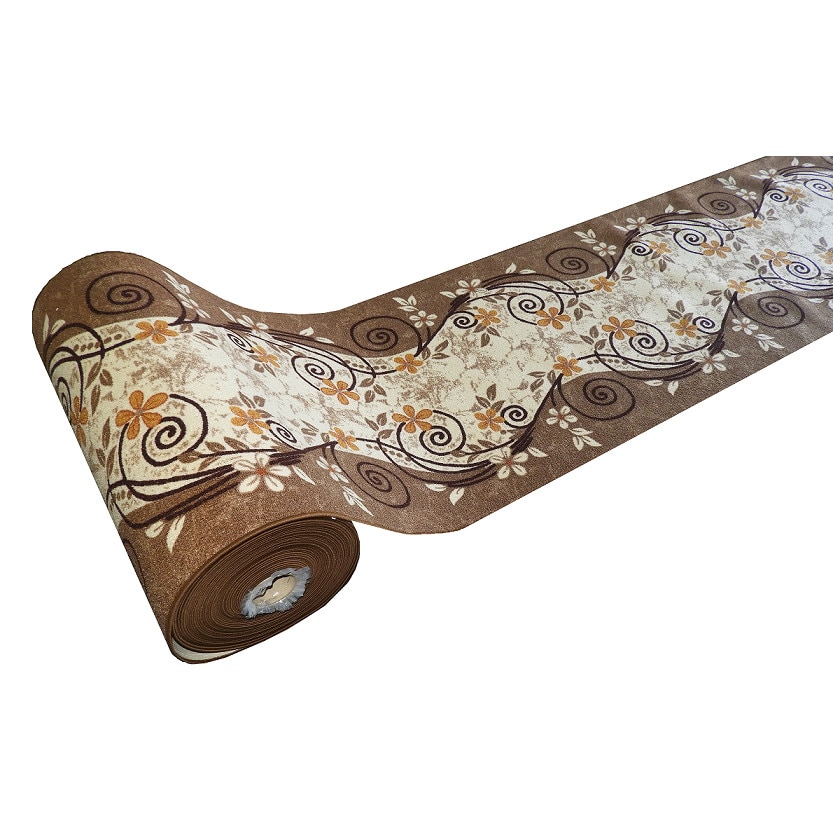 Traversa mocheta Anna, Bej/Maro, 80cm x 550cm - eMAG.ro