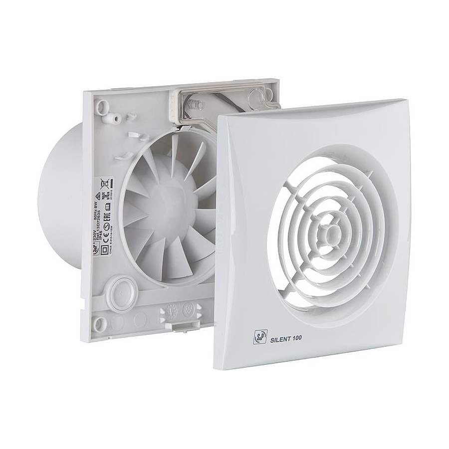 Ventilator axial de baie Soler & Palau Silent 200 CRZ, diametru 120 mm, 180 mc/h, cu timer - eMAG.ro