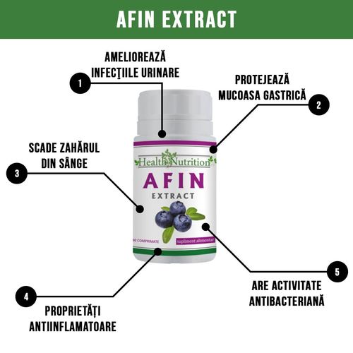 Afin Frunze Extract 60 capsule Health Nutrition - eMAG.ro