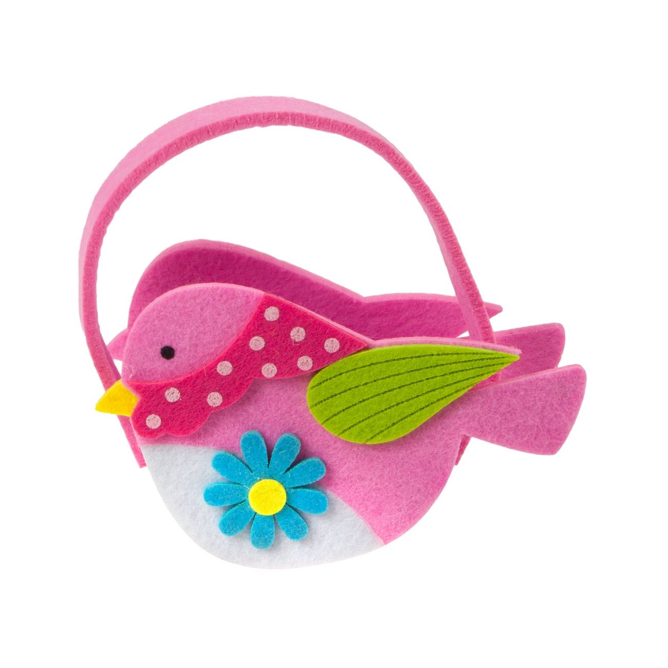 Cos decorativ pentru Paste, model pui, 17 cm, roz - eMAG.ro