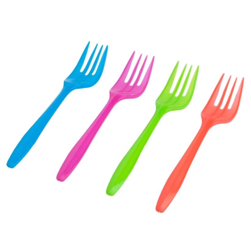 Furculite din plastic, Zola®, multicolore, 36 bucati, 15 cm - eMAG.ro