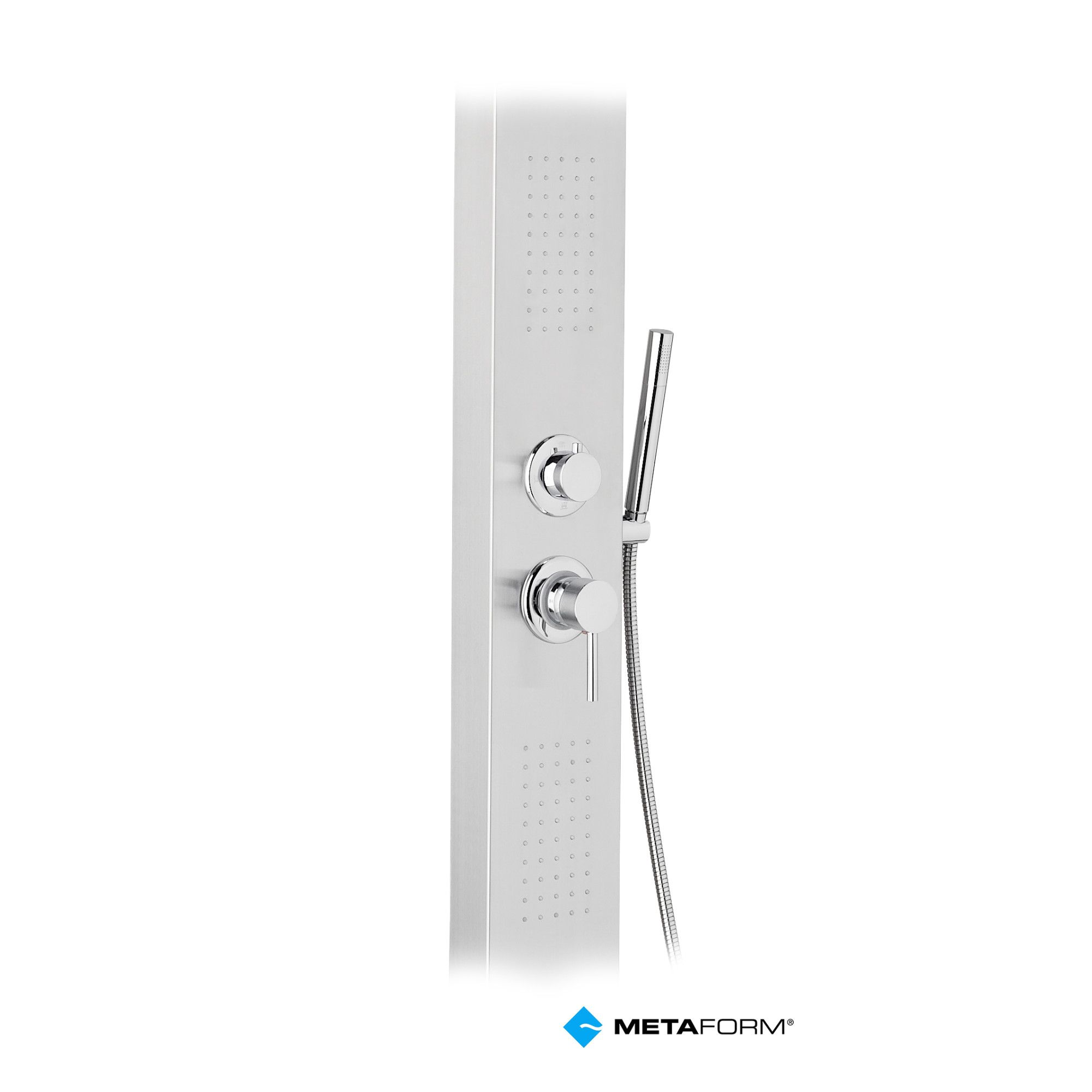 Panel de dus cu hidromasaj Loira 3 functii inox perlat - eMAG.ro