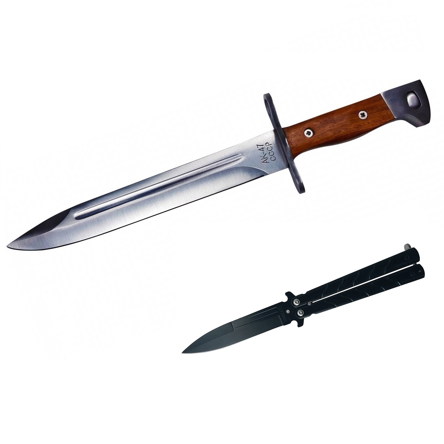 Set Cutit Baioneta Navy-3A, Drop Point Full Tang cu Husa Inclusa si ...