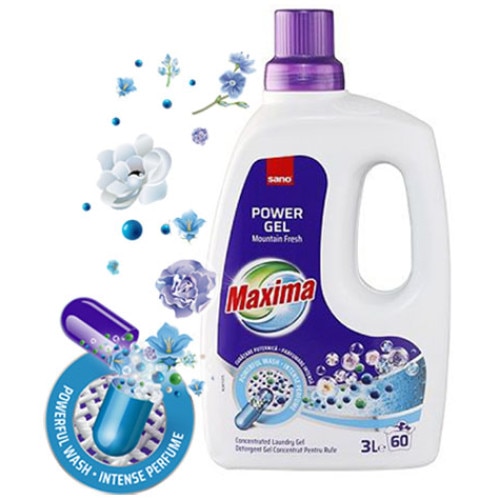 Pachet Detergent lichid Sano Maxima Spring Flower 3l+ Detergent lichid ...