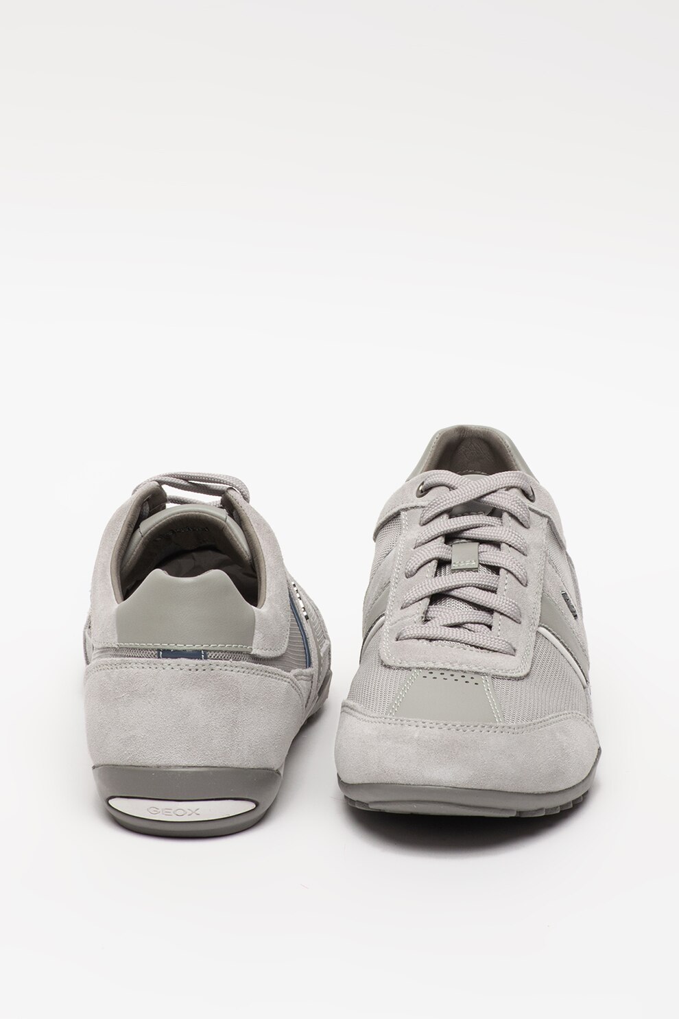 Geox, Pantofi sport din material respirabil, cu garnituri din plasa si ...