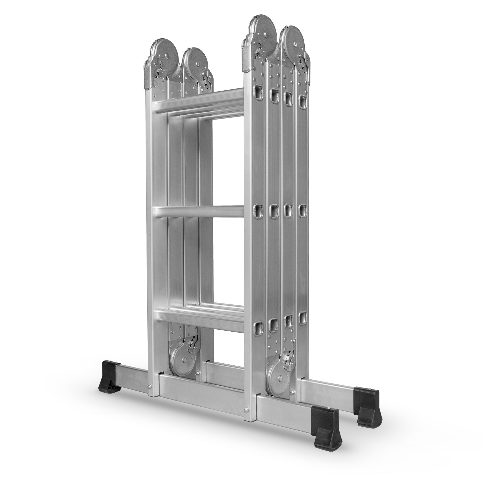 Scara multifunctionala din aluminiu, 4 tronsoane, cu platforma, 150kg ...