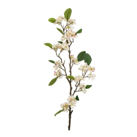 Planta artificiala decorativa, alun inflorit, cu flori albe si roz ...