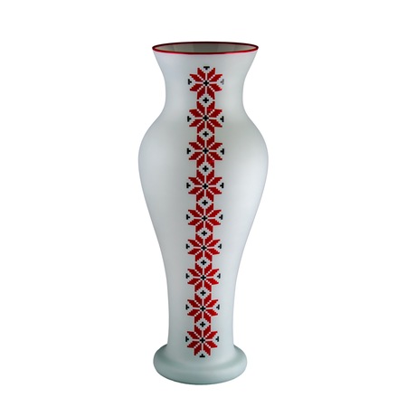 Vaza de podea sticla pictat manual Folclor, 52 cm - eMAG.ro