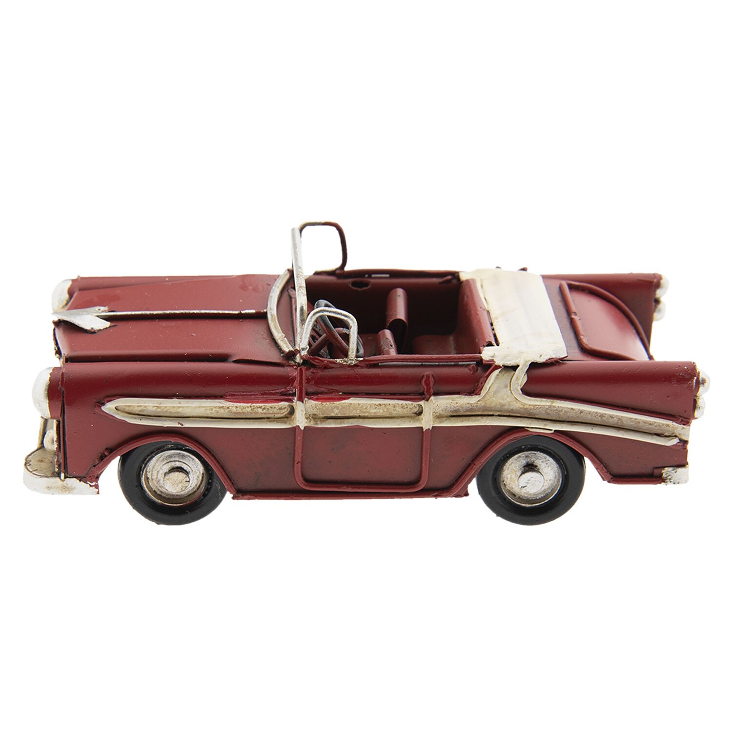 Macheta masina retro metal rosie 11 cm x 5 cm x 4 cm - eMAG.ro