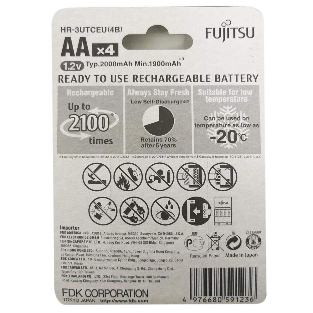Acumulatori AA, ni-mh, 1.2V / 1900 mAh - Fujitsu, 4 buc /set - eMAG.ro