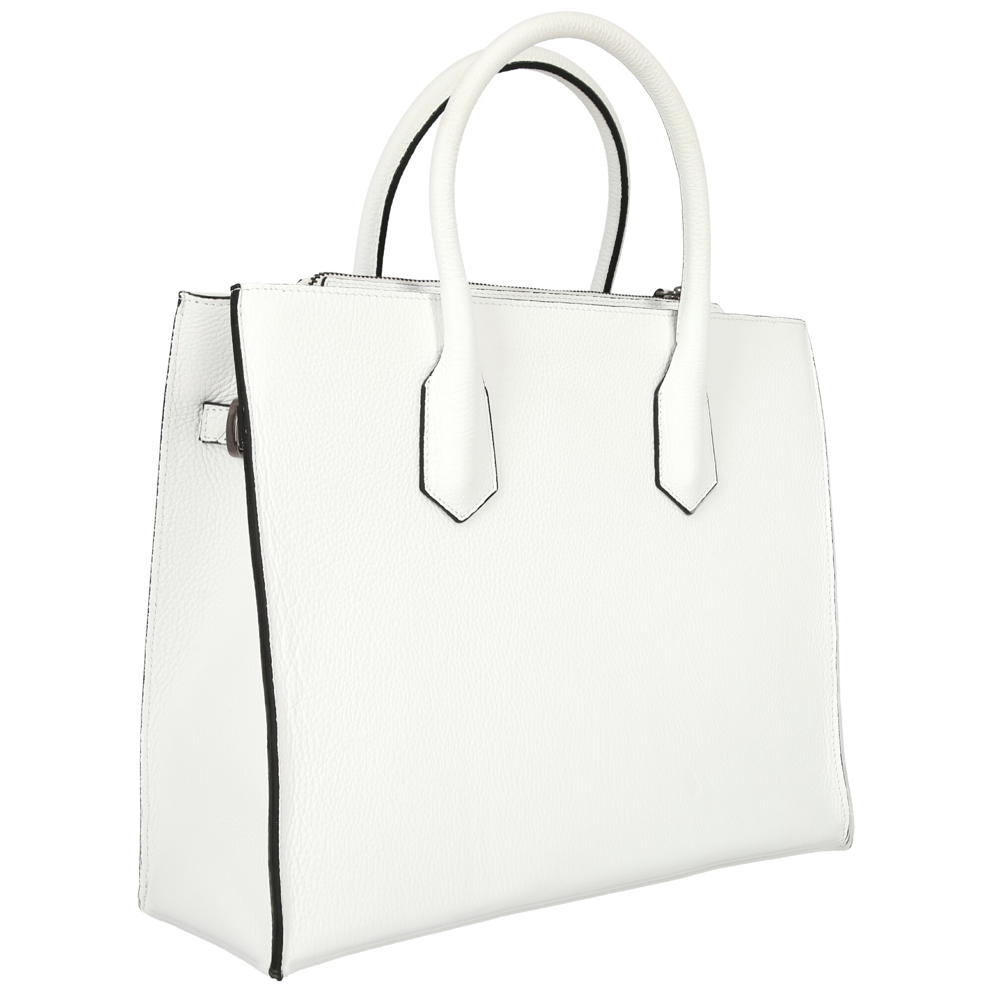 Poseta din piele alba model 4116, Magazinul De Genti - eMAG.ro