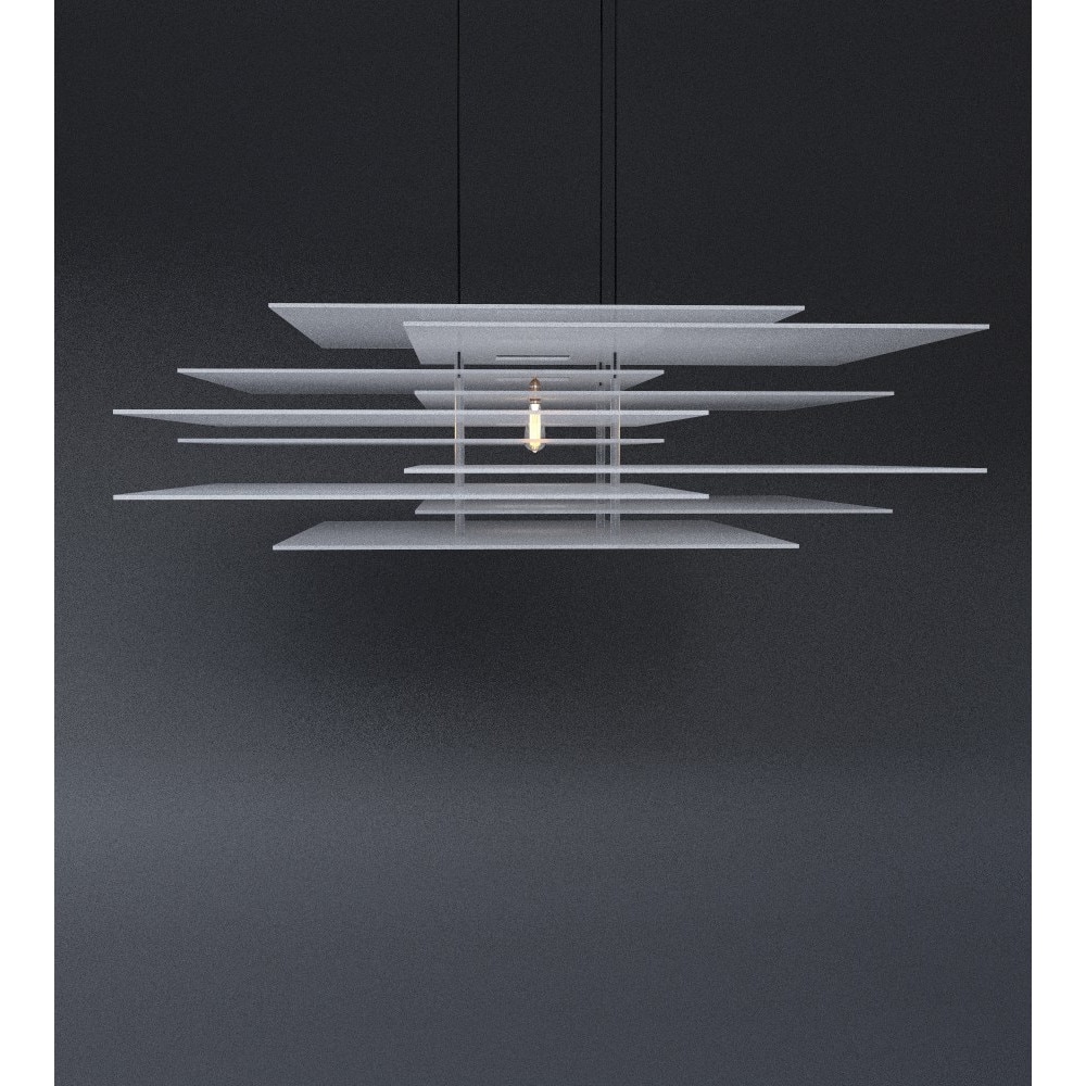 Lustra moderna CASCADE Large Fumuriu translucid LED 12W - eMAG.ro