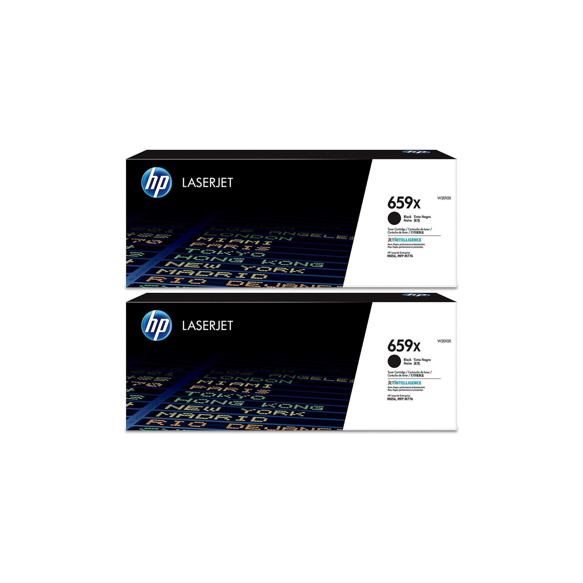 Pachet cartuse toner HP original W2010X (659X) negru x2 68000 pagini ...