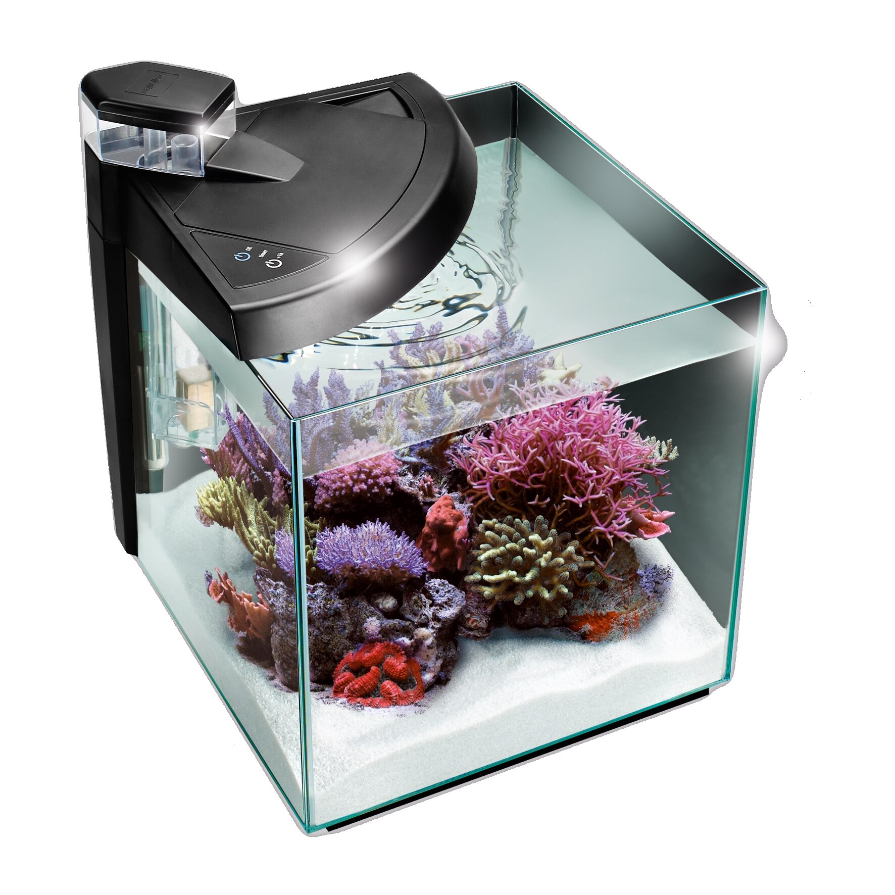 Acvariu din sticla nano cub Newa More 30 Reef negru, 28 litri, complet ...