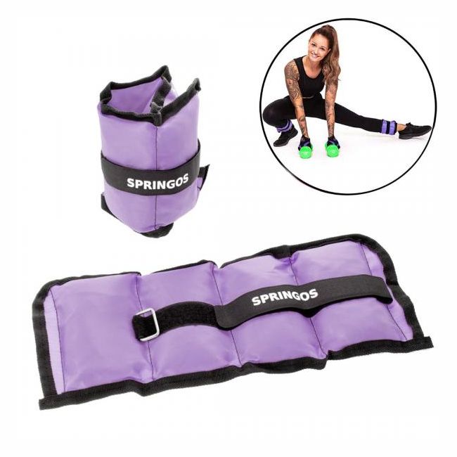 Set greutati fitness pentru maini si picioare, 2x0.5kg, 2 buc, violet ...