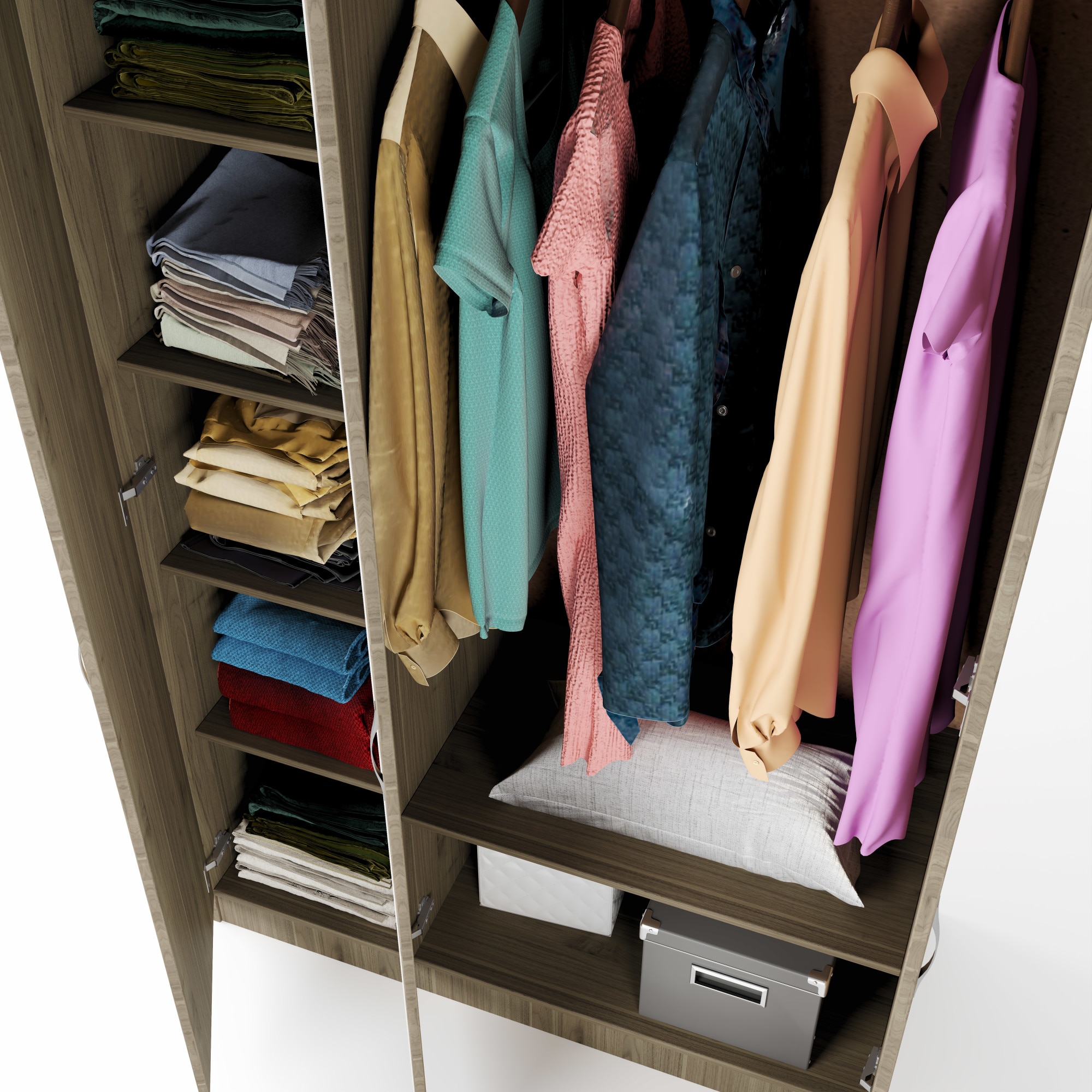 Dulap/Dressing Irim Arizona 120x52.5x191 cm, Culoare Nuc Amiral - eMAG.ro