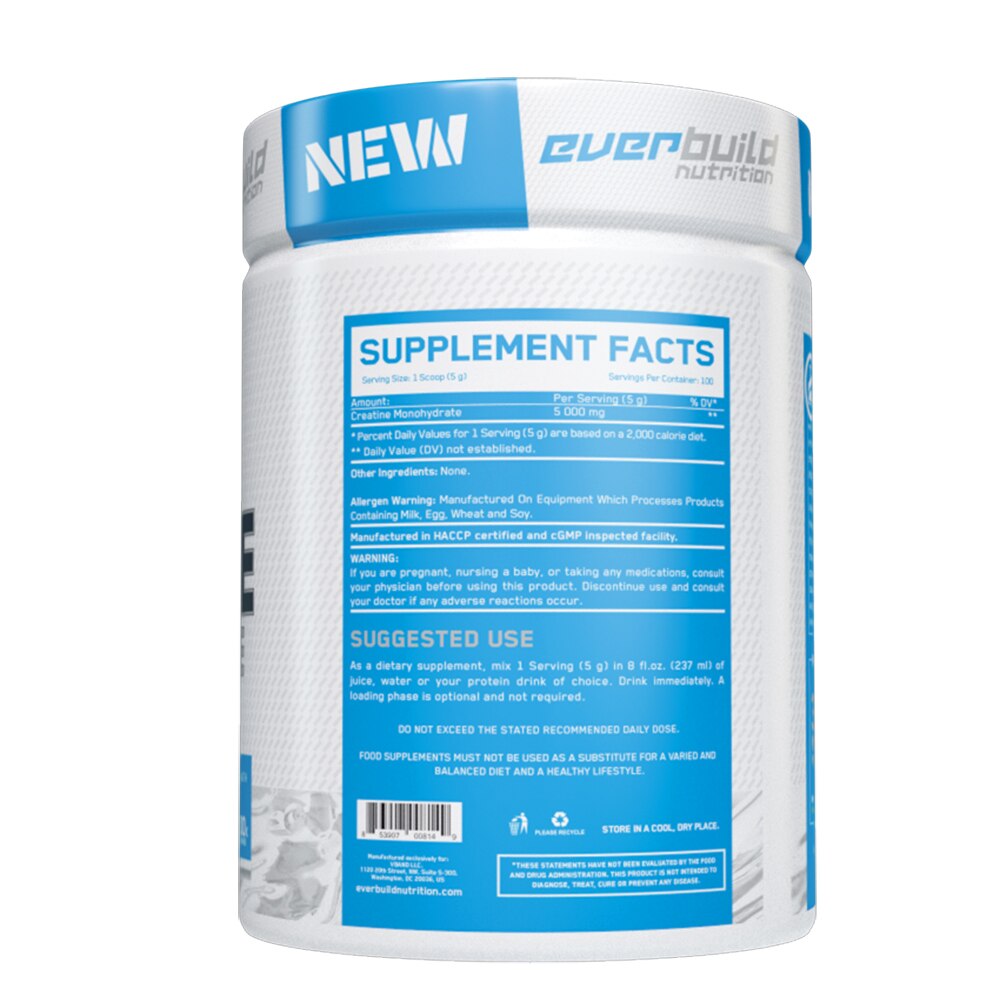 Creatine Monohydrate EVERBUILD 0.500 kg - eMAG.bg