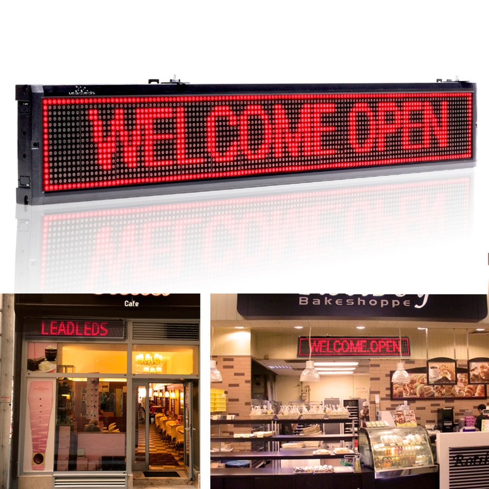 Reclama luminoasa LED, afisare text personalizabil Conectare WIFI cu ...