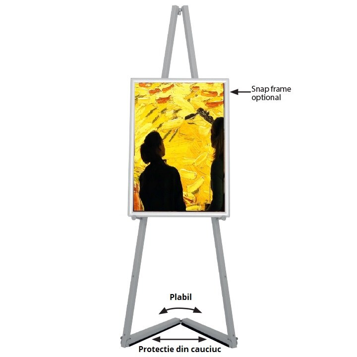 Sevalet metalic pliabil negru, 5 diferite nivele, inaltime 150 cm - eMAG.ro