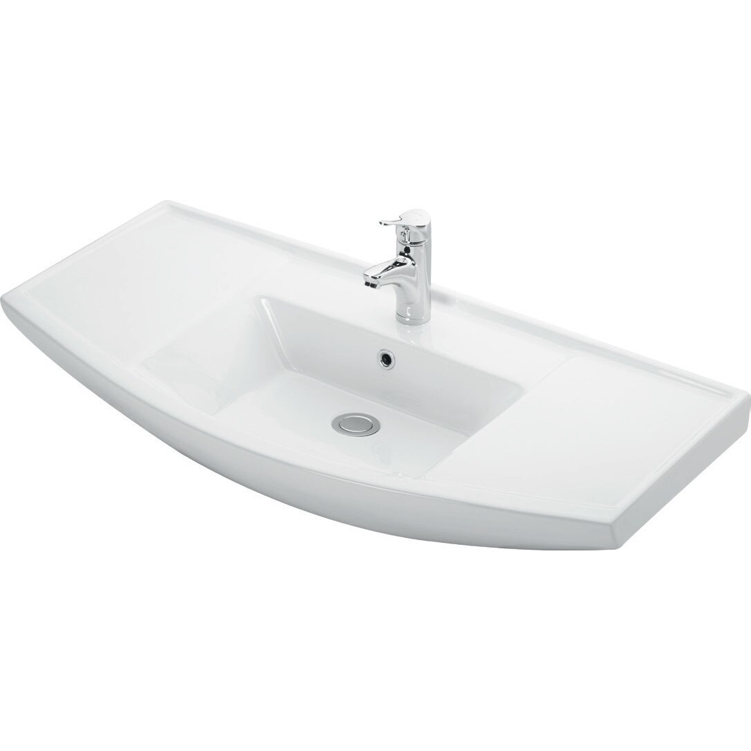 Lavoar din portelan Bianna, Karag, 101x50 cm, Alb - eMAG.ro