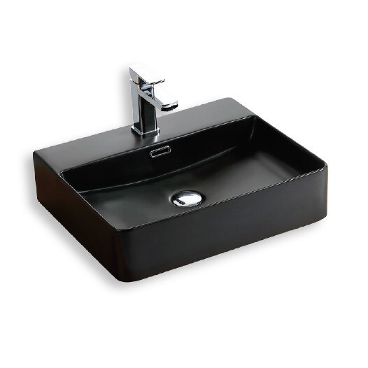 Пoрцеланов умивалник LT-2173-S Mat Black, Karag, 50х42 см. - eMAG.bg