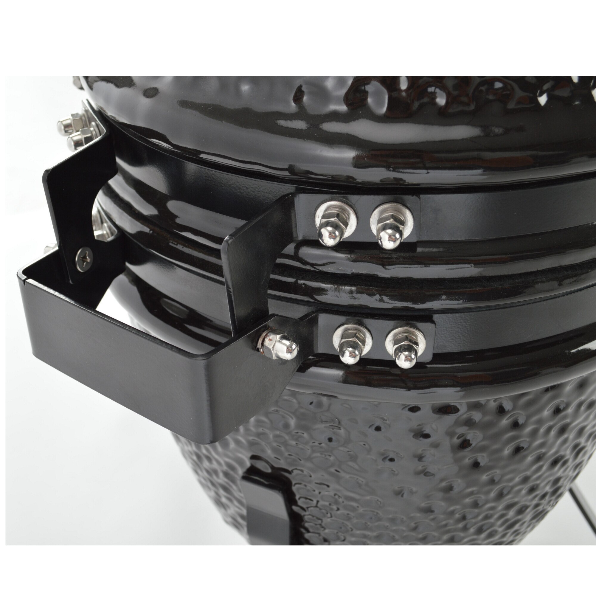 Gratar ceramic MINI Kamado GRILLCHEF, suprafata de gatit 27cm, negru ...