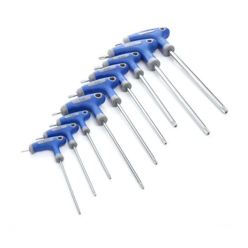 Set chei torx cu maner plastic 9 elemente KraftDele KD10247 - eMAG.ro